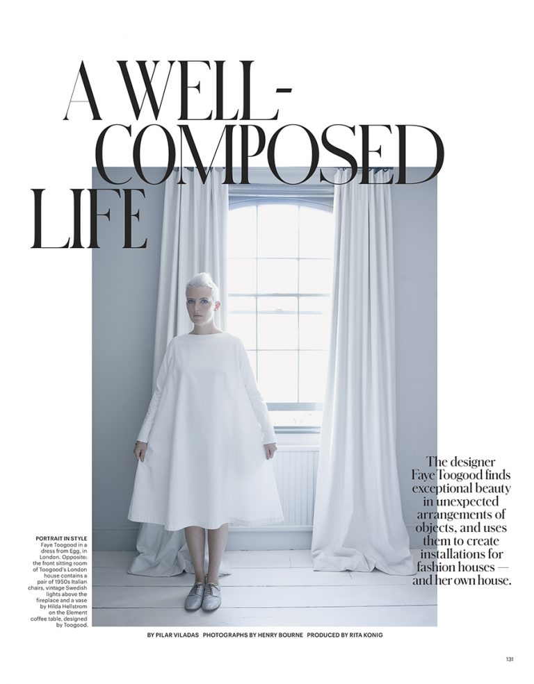 Faye Toogood T magazine – HENRY BOURNE